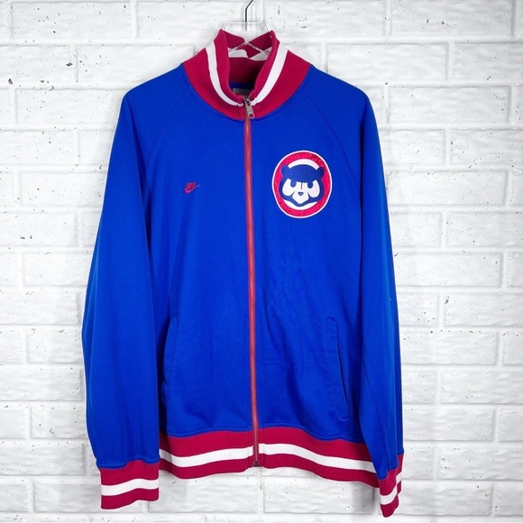 Nike | Jackets & Coats | Nike Cooperstown Full Zip Cubs Jacket Mens Xl ...